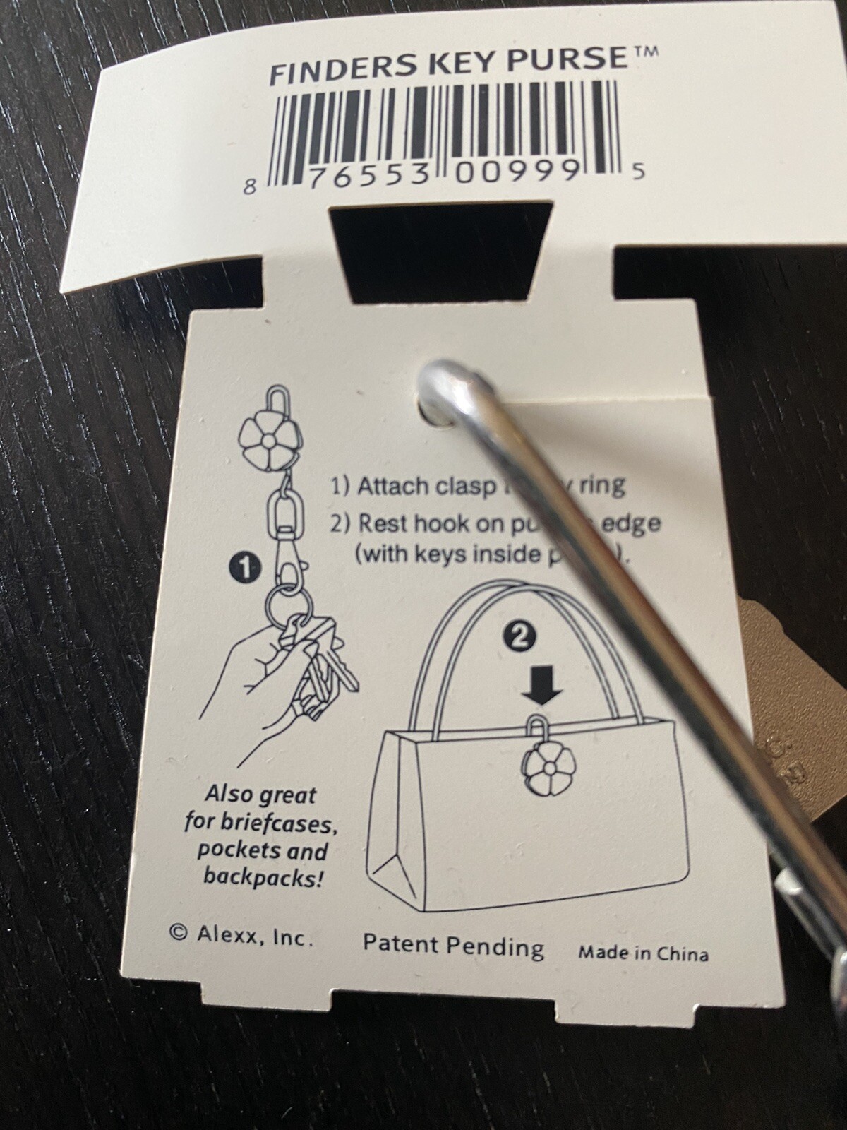 Alexx Inc. Finders Key Purse Pink Shopping Bag Key Finder - Purse Charm ...