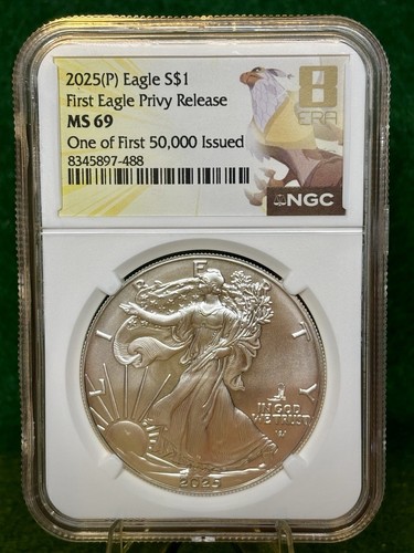 2025 (P) $1 American Silver Eagle First Eagle Privy Releases One of ...
