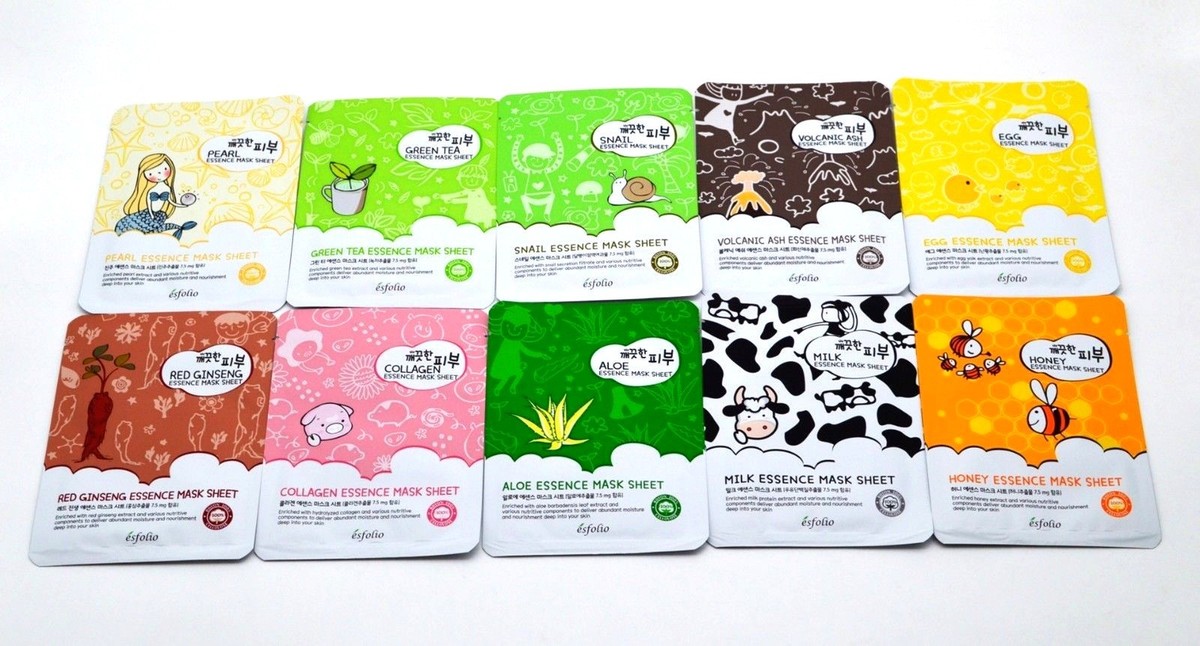 Esfolio Korea Esfolio Pure Skin Essence Mask Sheet 10 PC, Made In