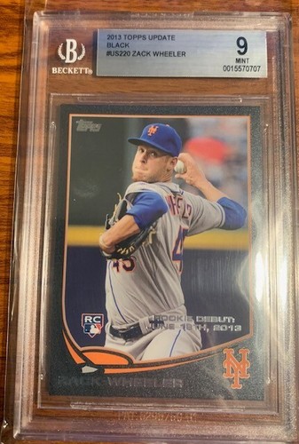 2013 Topps Update Black US220 Zach Wheeler #56/62 Mets Beckett BGS 9 ...