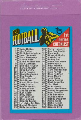 1971 Topps Football Checklist 1st Series #27 Card NM-MT CENTERED | eBay