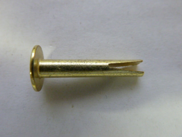 NOS Brass Plated Steel Split Rivets 9/16" Grip Lot of 35 | eBay