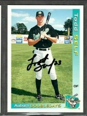 2000 Grandstand Auburn Doubledays #23 Todd Self Baseball Card Signed ...