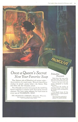 1918 Palmolive Soap Antique Ad WW1 Era Queen Cleopatra Egyptian Art | eBay