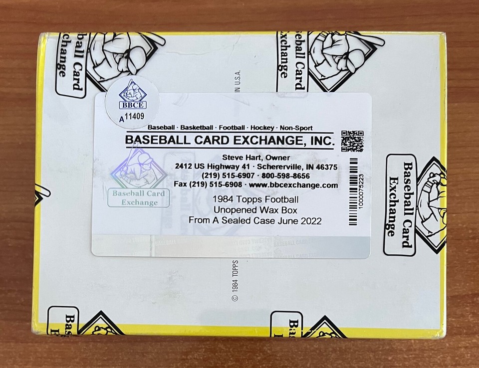 vintage 1984 TOPPS FOOTBALL CARDS WAX BOX SEALED BBCE - FASC - MARINO ...