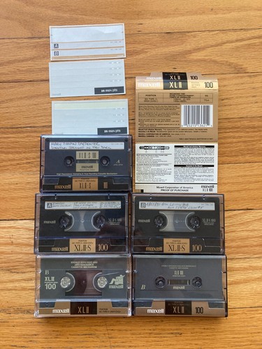 MAXELL XLII-S C100 5 x HIGH BIAS TYPE II 2 CASSETTE TAPES LOT used ...
