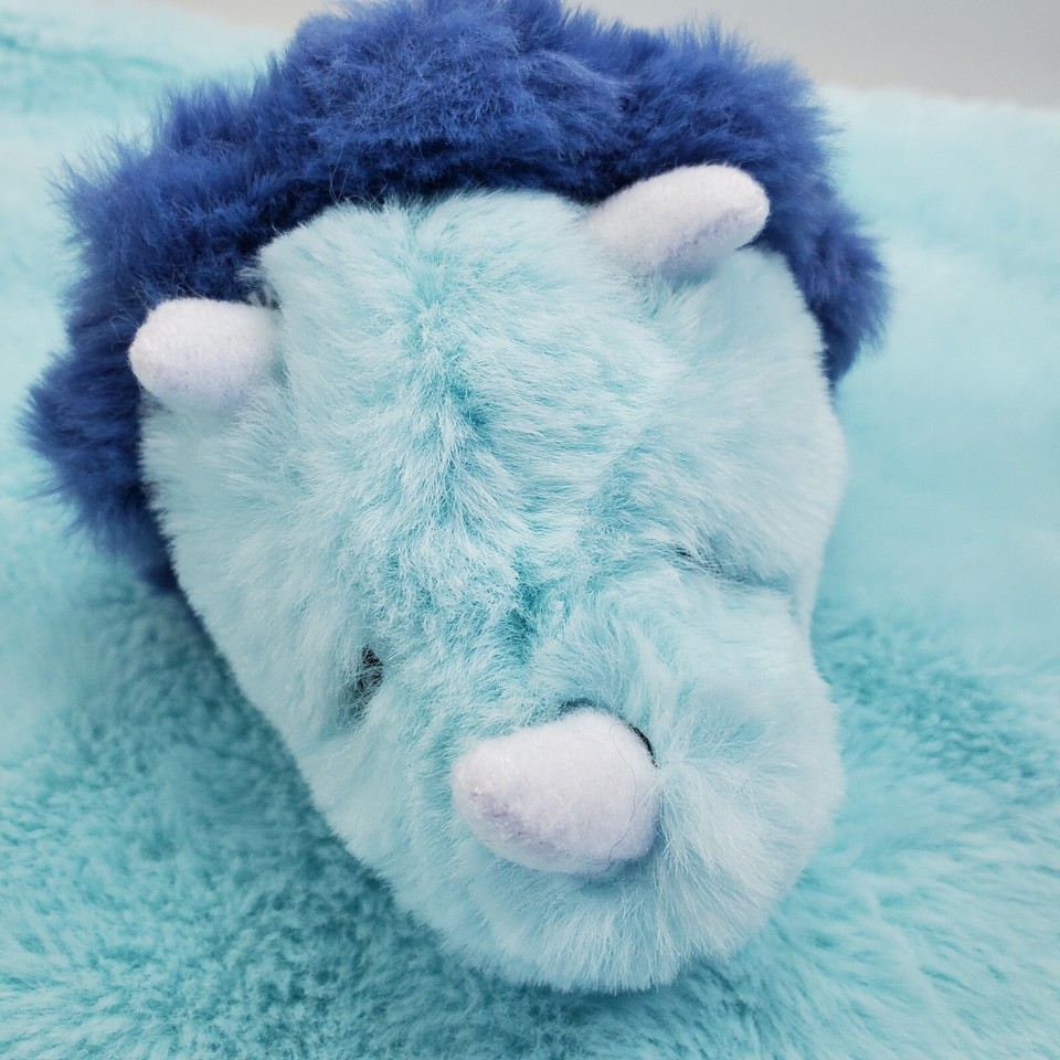 Parents Choice Blue Triceratops Dinosaur Security Blanket Lovey Snuggie ...