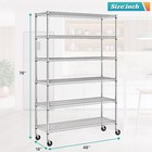 6-Tier Wire Shelving Unit NSF Metal Storage Rack 6000 LBS Capacity 18 ...