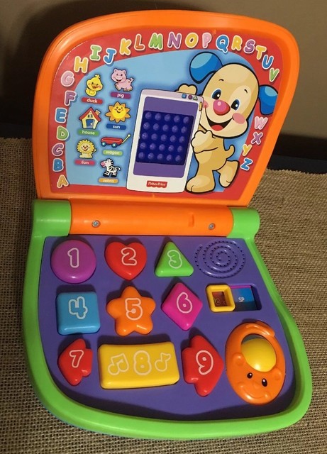 Fisher Price Learn Laptop Computer ABCs 123s Shapes Colors Spanish w ...