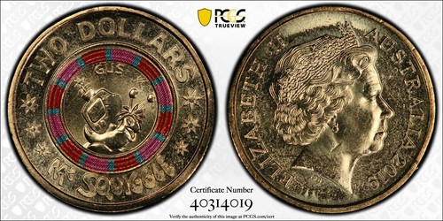 2019 60 Years of Mr Squiggle Gus The Snail $2 Coin PCGS MS66 - Gold ...