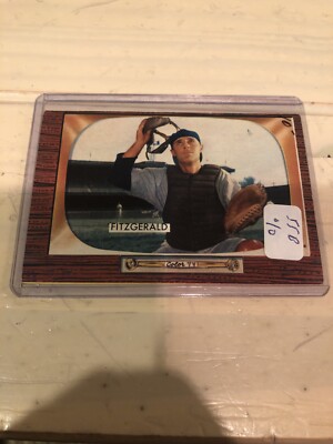 Eddie Fitzgerald Washington Senators 1955 Bowman Barbell Card #208 | eBay