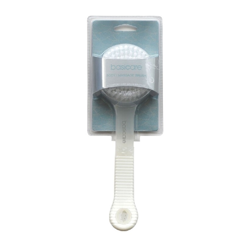 Basicare Body Massage Brush 25cm Bath Brush Scrubber Plastic Handle | eBay