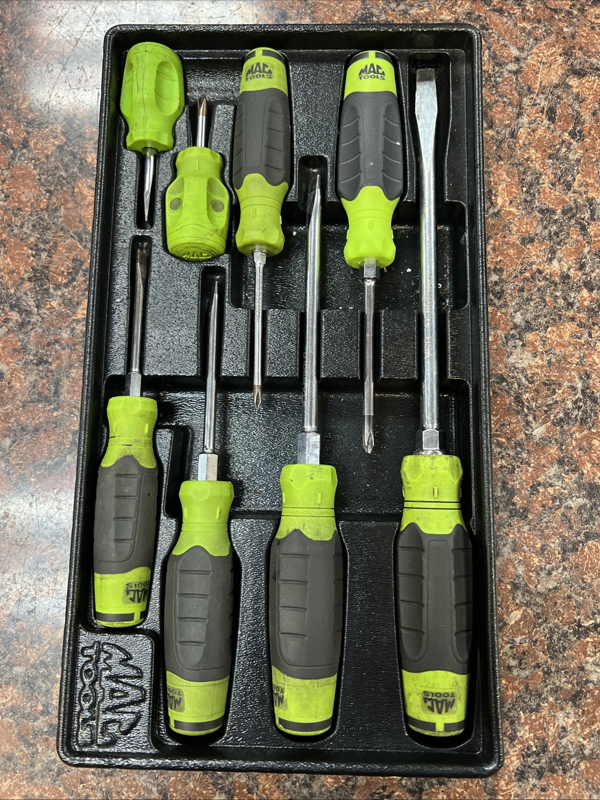 Mac Tools Mac Grip 8-Piece Combo Screwdriver Set - Good Condition