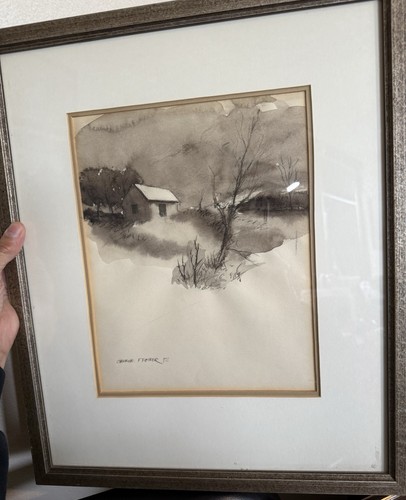 Watercolor Painting George Pfeifer Listed Fargo North Dakota 1972 | eBay