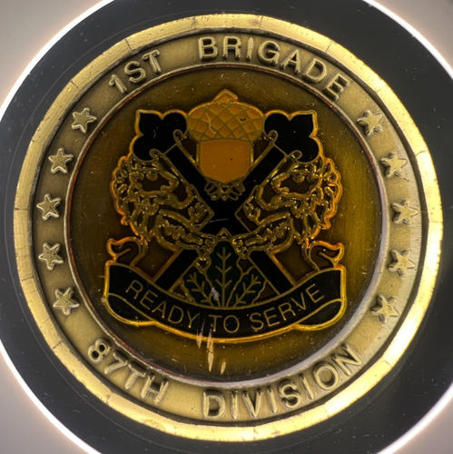 US Army 1st Brigade 87th Infanrty Division CSM Issued Challenge Coin ...