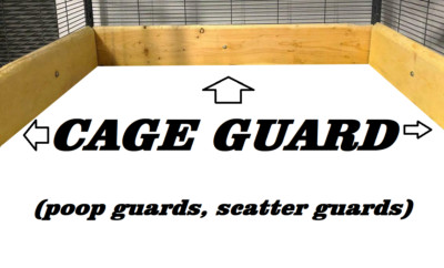 Cage Guards - Poop guards/ scatter guards Custom size available | eBay UK
