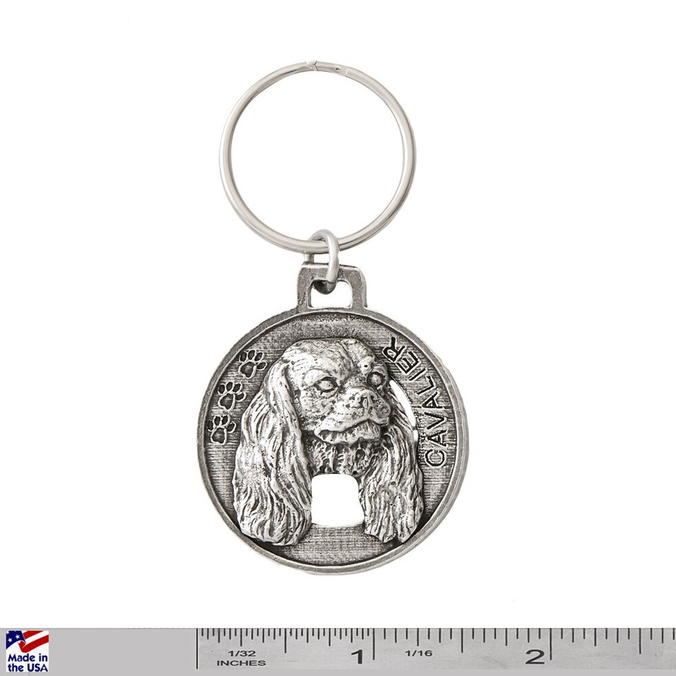 Creative Pewter Designs King Charles Dog Pewter KeyChain, Key Fob ...