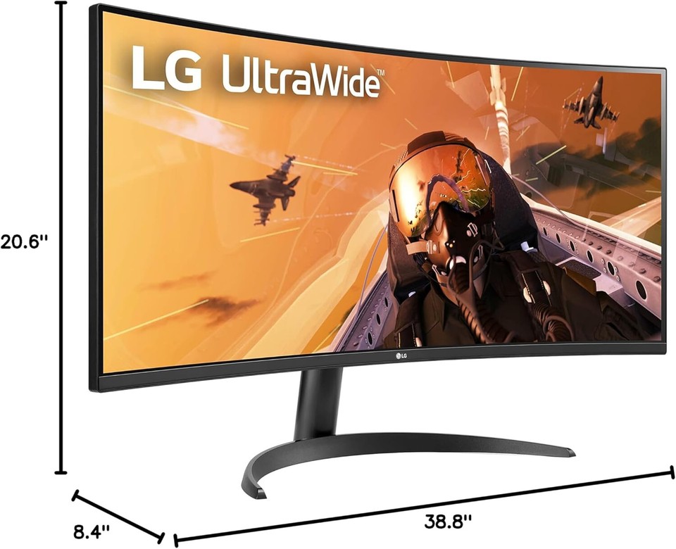 LG 34WP60C-B 34-Inch 21:9 Curved UltraWide QHD (3440x1440) VA Display ...