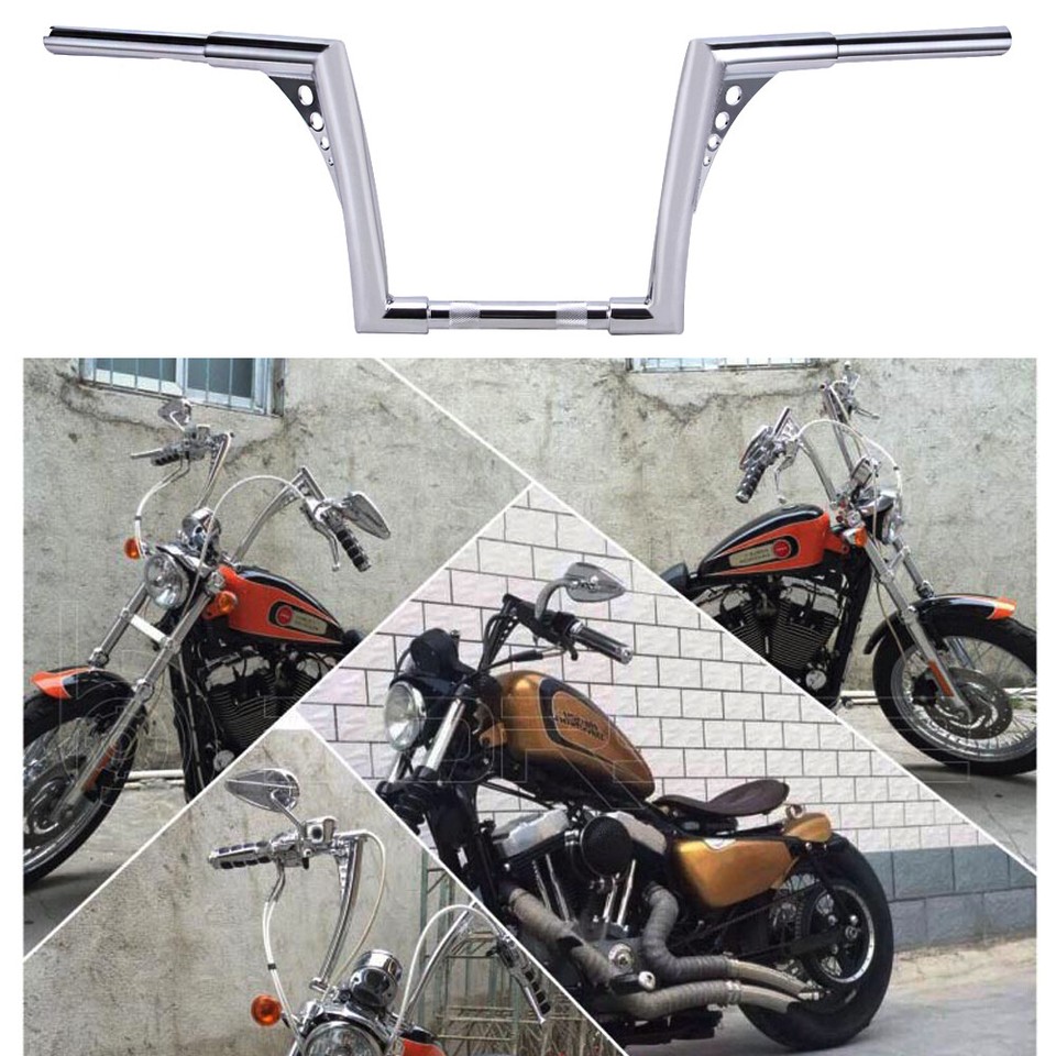 10" 12" 14" 16" 18" Ape Hangers Handlebar For Harley Sportster Softail ...
