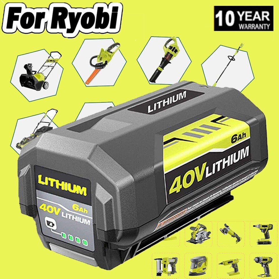 2 PACK For Ryobi 40 Volt 6.0Ah Battery High Capacity Lithium ion OP4050 ...