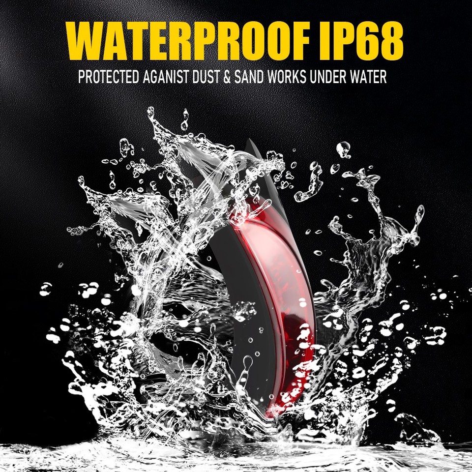 LED Motorcycle Tail Light Mini Rear Running Stop Brake Strip Lamp Dirt ...