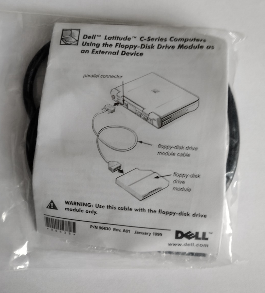 Dell External Floppy-Disk Drive To Parallel Port Cable 053975/45647 ...