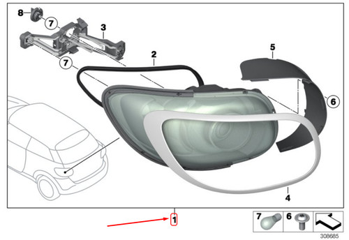 NEW MINI PACEMAN R61 REAR LEFT TAIL LIGHT 63219808867 OEM | eBay