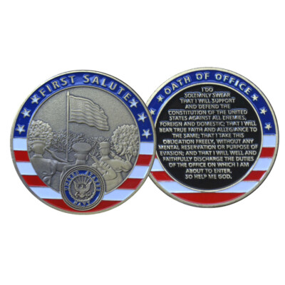 Navy Army First Salute Challenge Coin US Military Commemorative ...