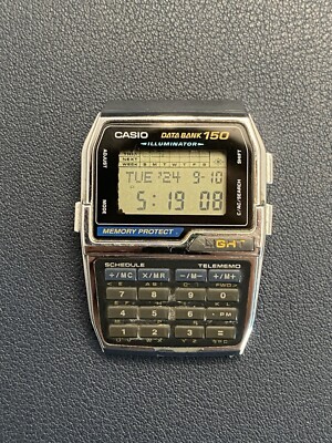 Vintage Casio Databank 150 Calculator Watch DBC-1500 (No bands ...