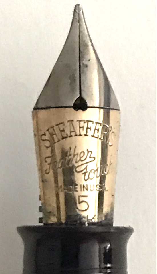 Vintage SHEAFFER CADET Plunger Fountain Pen GREEN 14K Feather Touch #5 ...