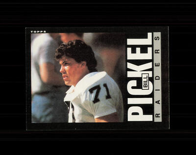 1985 Topps Football #296 Bill Pickel RC Los Angeles Raiders | eBay