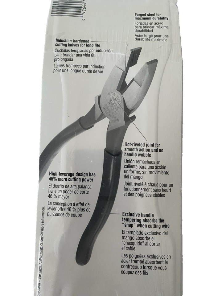 Klein Tools Lineman Pliers D213-9NE 9" | eBay