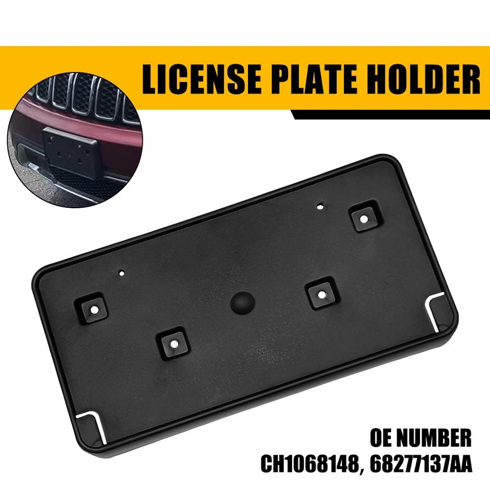 For 2017-2021 Jeep Grand Cherokee Front License Plate Tag Frame Holder ...