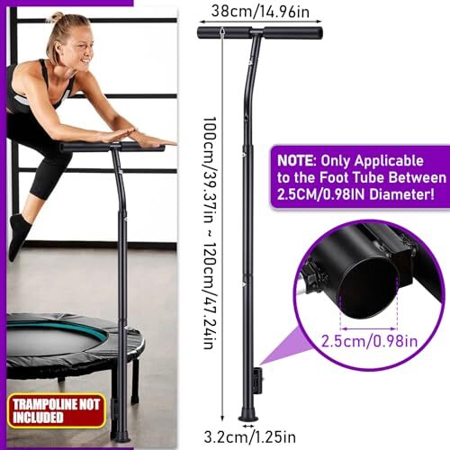 Rebounder Handle Bar Only, 3 Levels Adjustable Stabilizer Bar for ...