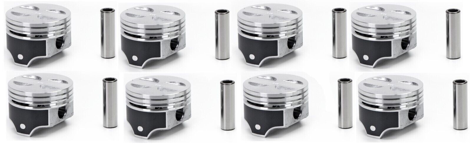 Silvolite Ford 302 Pistons & Ring Kit Flat Top Coated Pistons .030 | eBay
