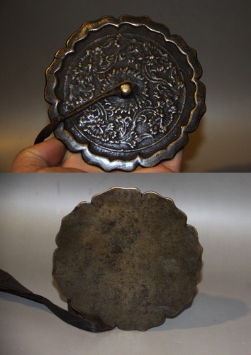 Real Rare Tibet Tibetan 13th Century Old Antique Buddhist Bronze Mirror ...