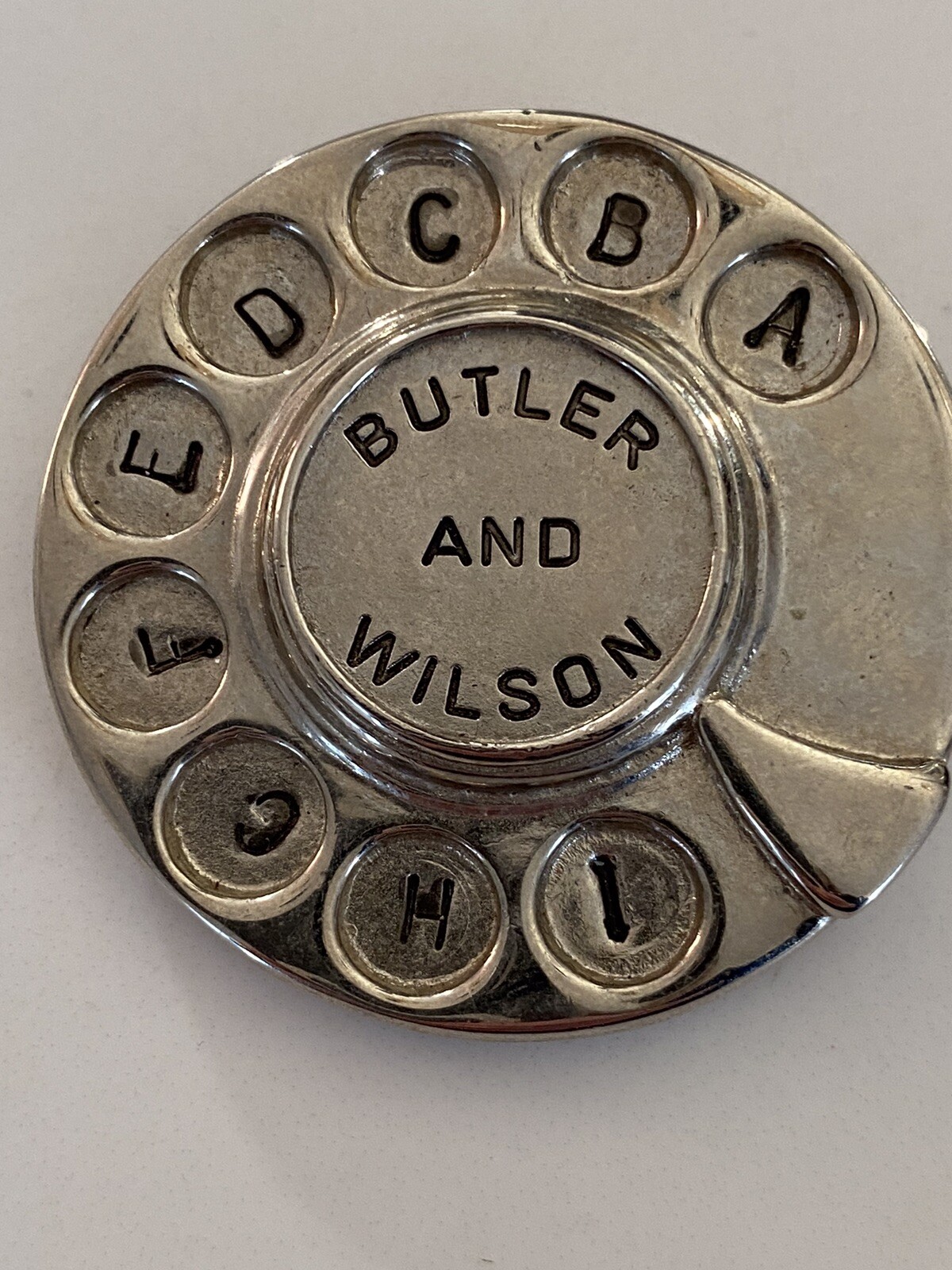 Butler & Wilson Rotary Telephone Dial Brooch - Rare - Gem