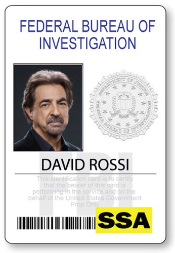 CRIMINAL MINDS DAVID ROSSI NAME BADGE PROP HALLOWEEN COSPLAY MAGNET ...