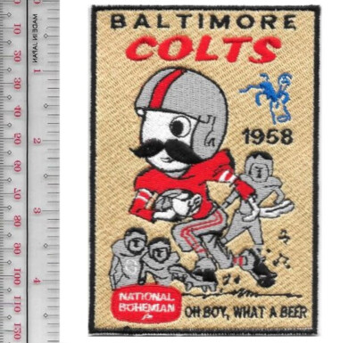Beer Football Baltimore Colts & National Bohemian Beer NFL 1958 Promo ...