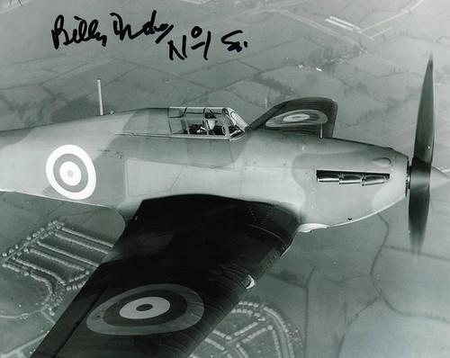 Billy Drake - DFC & BAR, DSO, DFC (US) WW2 SpitfirePilot signed 10"x8 ...