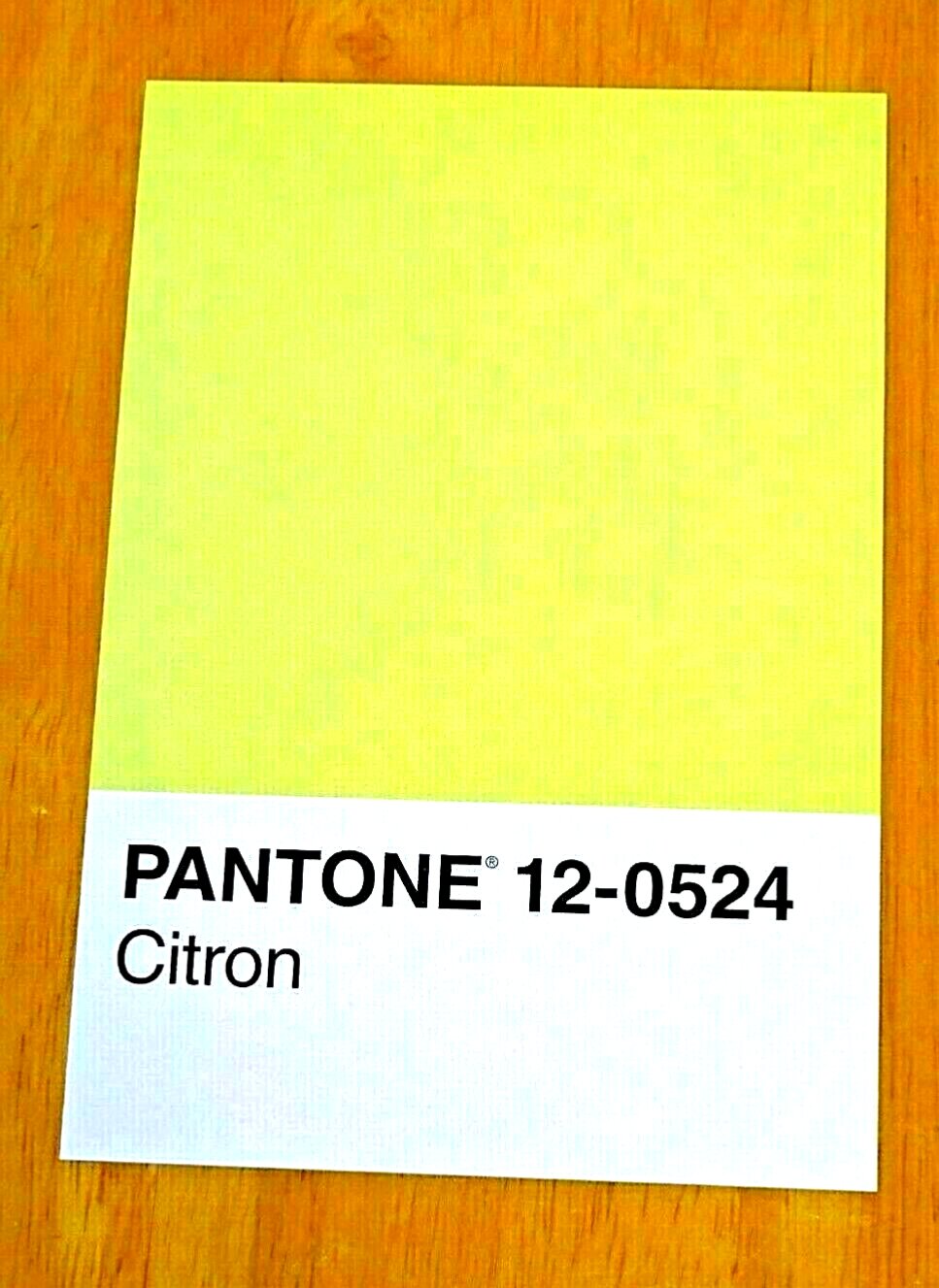 PANTONE COLOUR PRINTED POSTCARD ~ NUMBER 12-0524 ~ CITRON ~ NEW | eBay