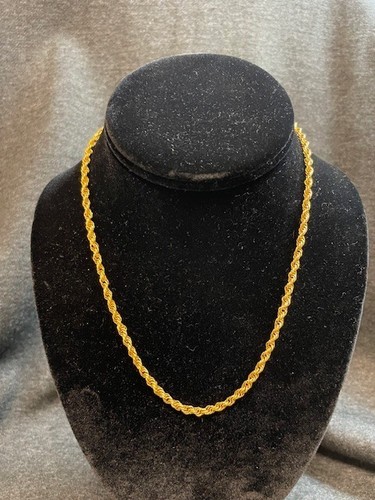 24kt Fine Gold Chain Necklace .99% 19 Grams 16" DS02 SEE PHOTOS | eBay
