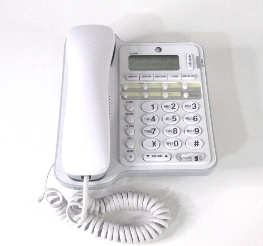 AT&T Corded Phone with Speakerphone and Caller ID/Call Waiting White ...