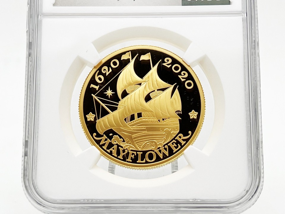 Great Britain UK 2020 £100 Mayflower 400th Anniversary 1 oz Gold Coin ...