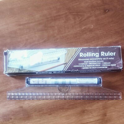 Vintage Rolling Ruler Drafting Ruler With Rolling Scale Conversion In ...