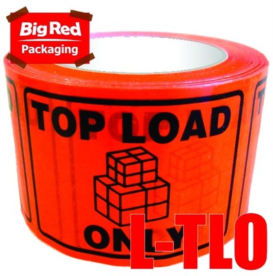 500 Top Load Only Labels 100x75mm Orange Stickers Roll | eBay