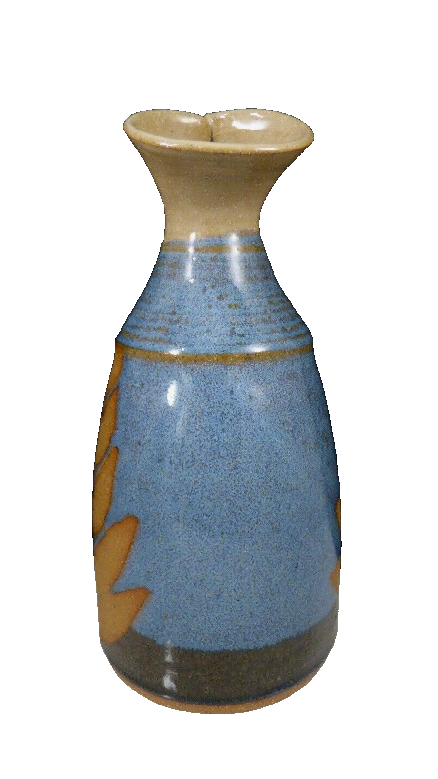 Studio Art Pottery Vase Pinched Top Leaf Motif Signed RMD Handcrafted ...