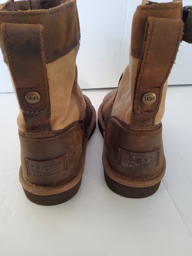 NWOB! Kids UGG Lockie Chestnut Leather Tan Canvas Buckle Fall Winter ...