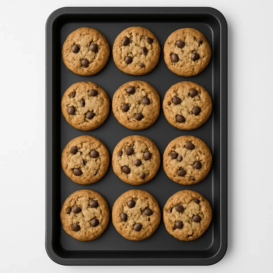 Oven Tray Set Baking Roasting Trays Non Stick Cake Tins Cooking Carbon ...