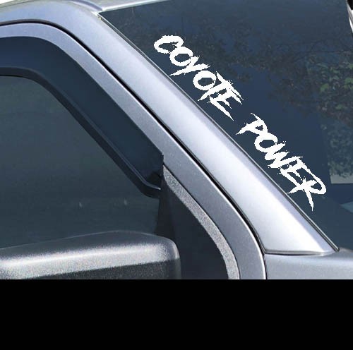 Coyote Power Vinyl Windshield Decal Sticker Fits Mustang 5.0 or F150 ...